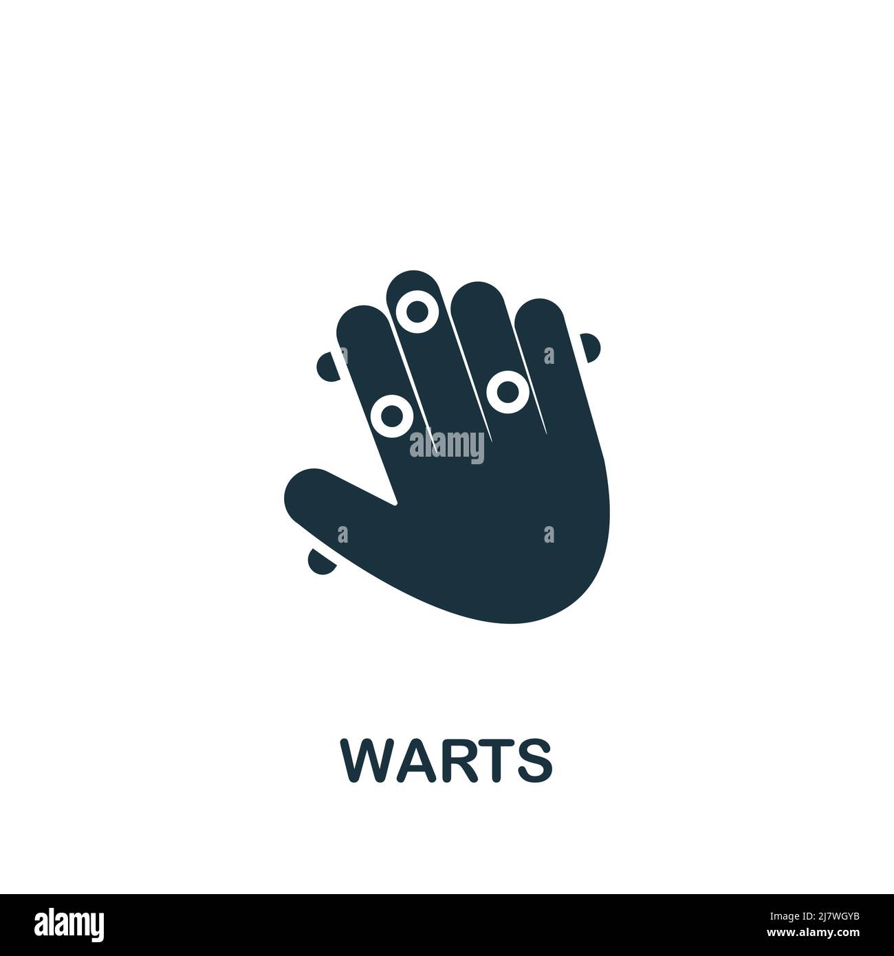 Warts icon. Monochrome simple Deseases icon for templates, web design ...