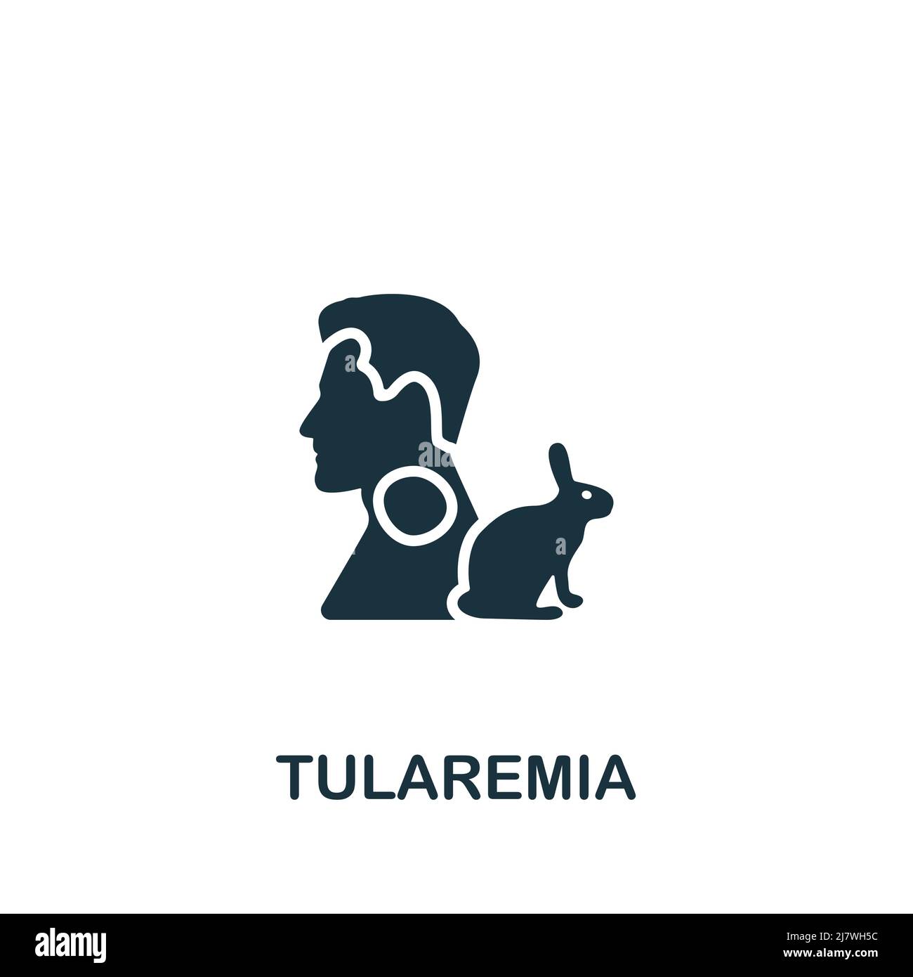 Tularemia icon. Monochrome simple Deseases icon for templates, web ...