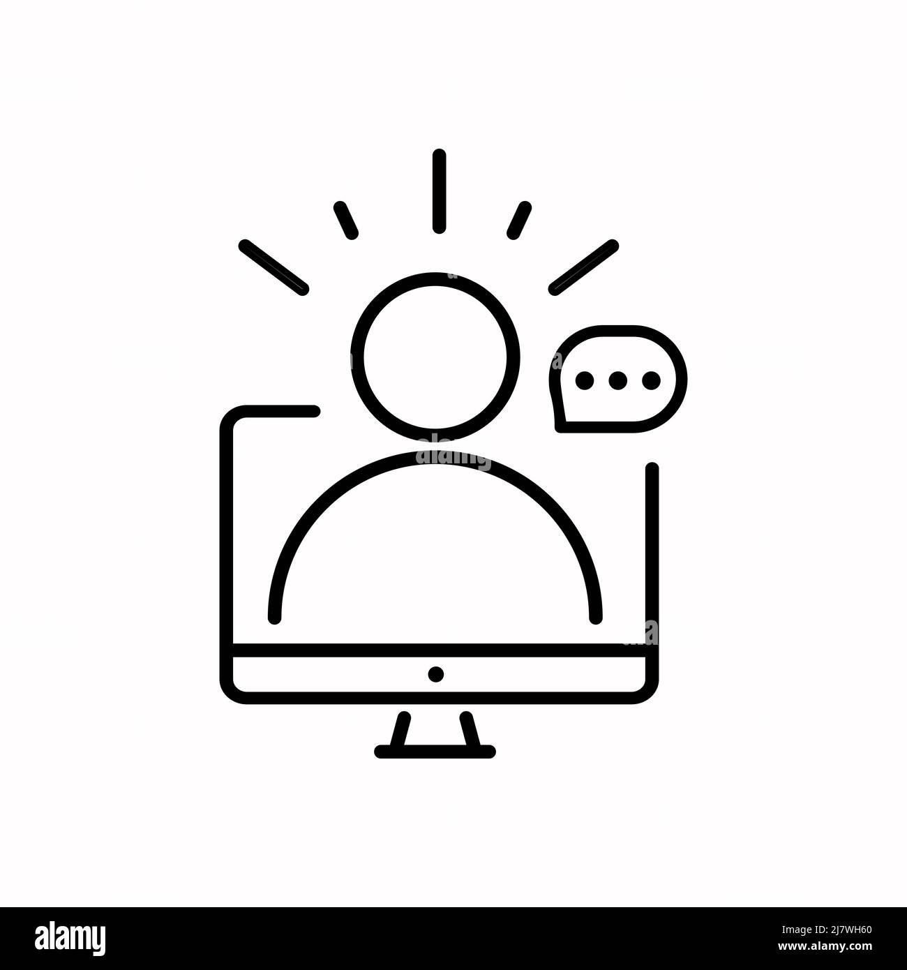 E-learning icon. Online Education symbol template for graphic and web ...