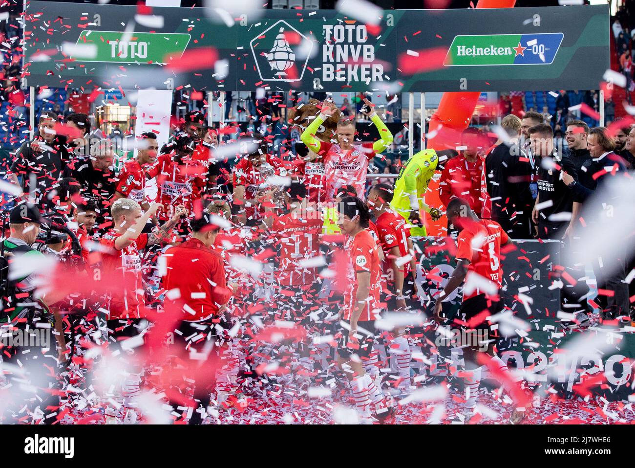 KNVB Cup final between Ajax and PSV in Rotterdam de Kuip Stock Photo ...