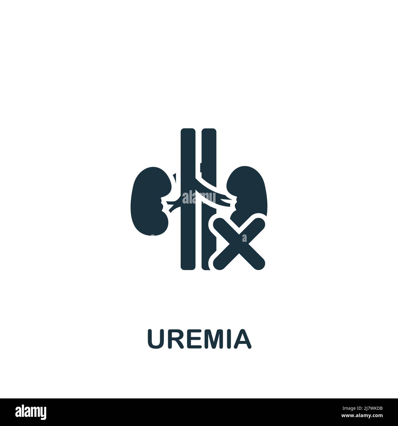 Uremia icon. Monochrome simple Deseases icon for templates, web design ...