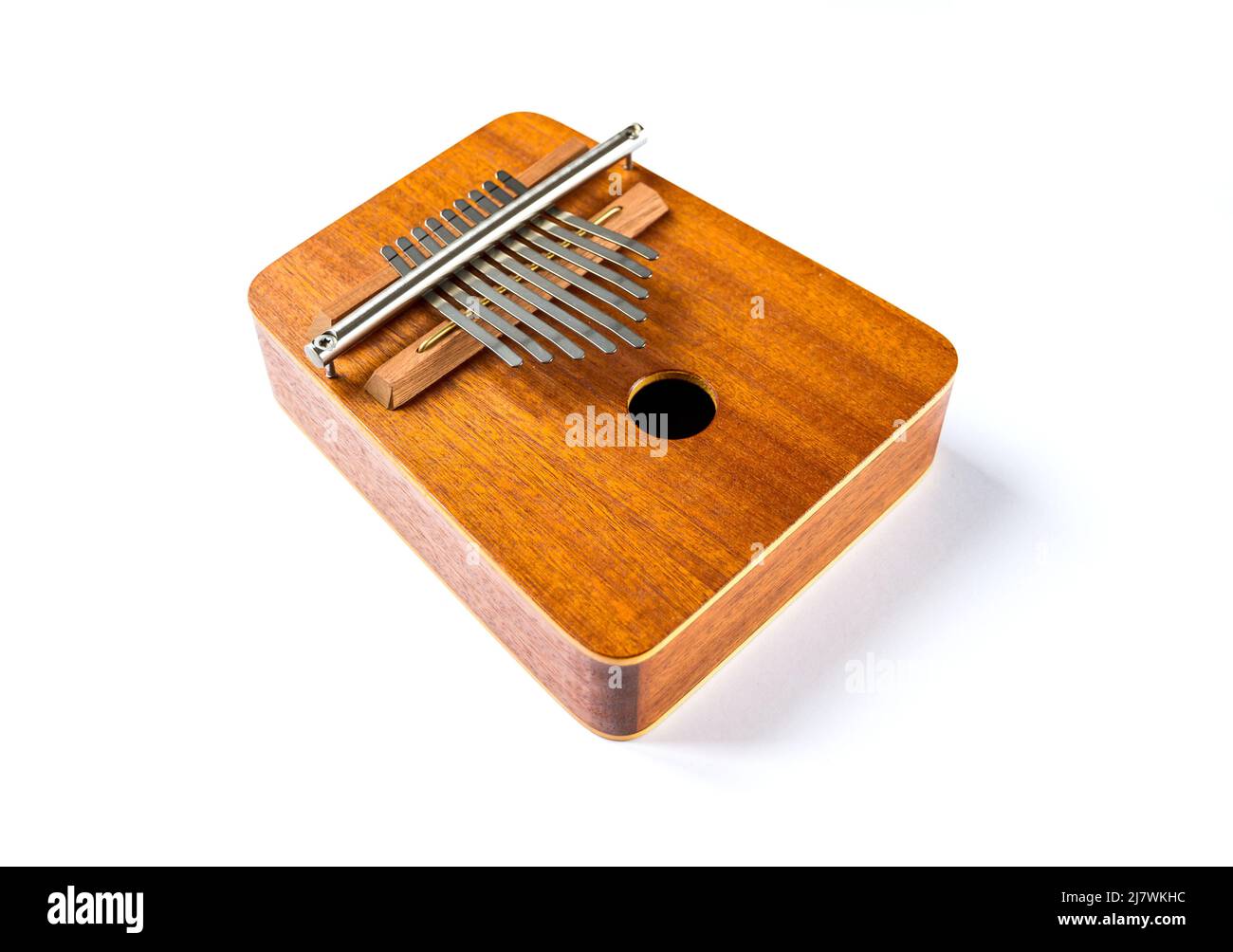 Traditional wooden kalimba isolated on white background Stock Photo - Alamy