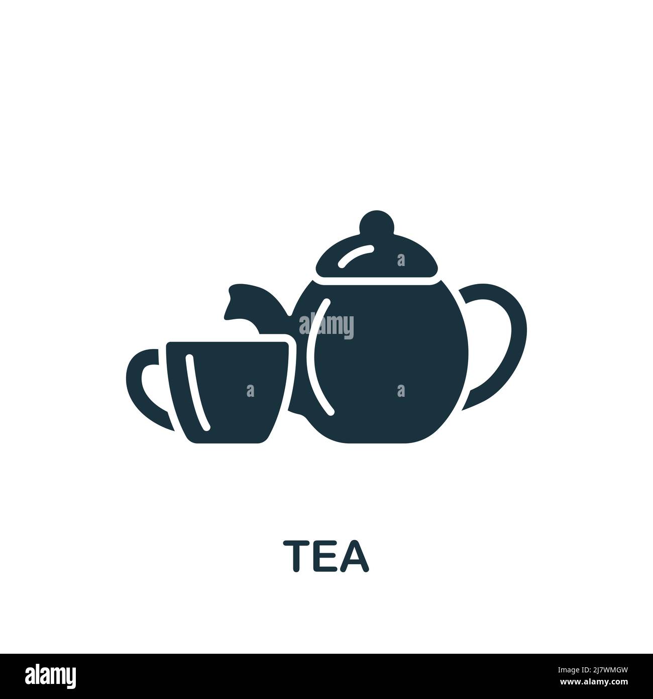 Tea icon. Monochrome simple Drinks icon for templates, web design and ...