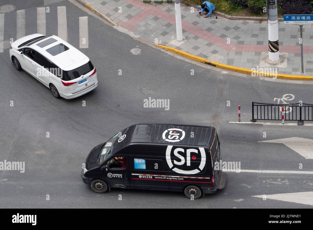 SHANGHAI, CHINA - MAY 11, 2022 - An SF Express delivery vehicle is seen ...