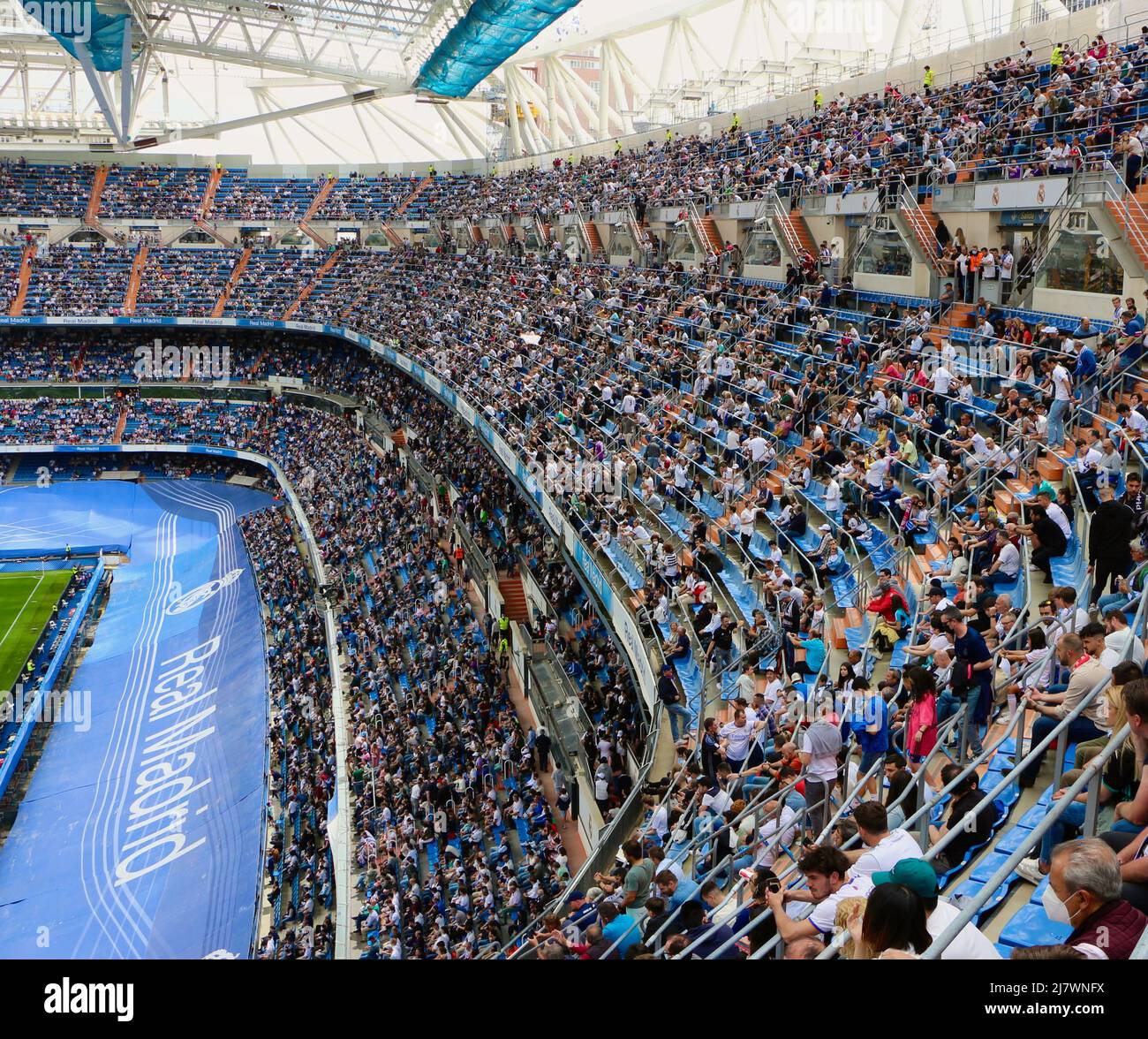 Spectators take their seats Real Madrid v Espanyol deciding game for ...