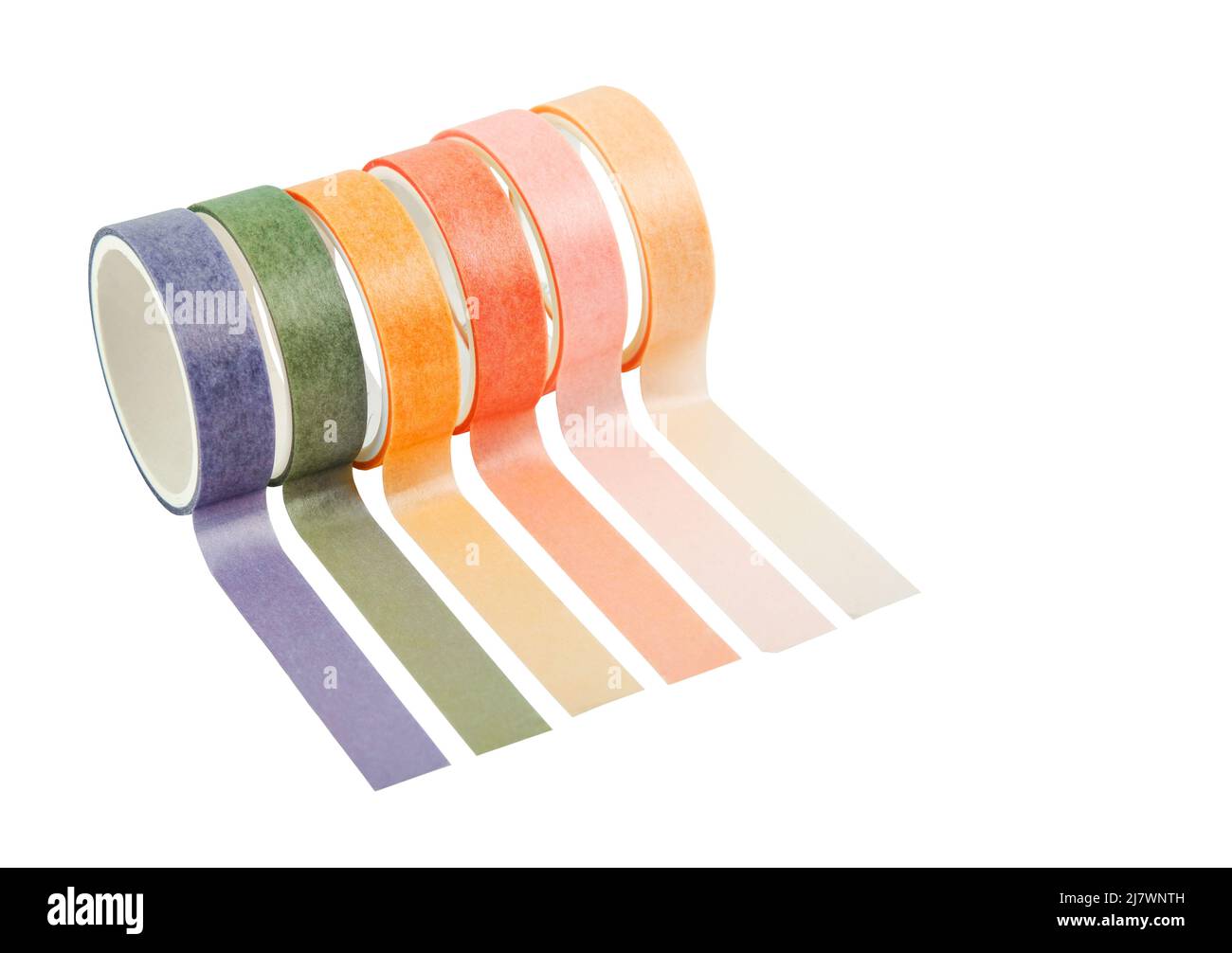 The Colorful adhesive tape isolated on white background, Save clipping ...