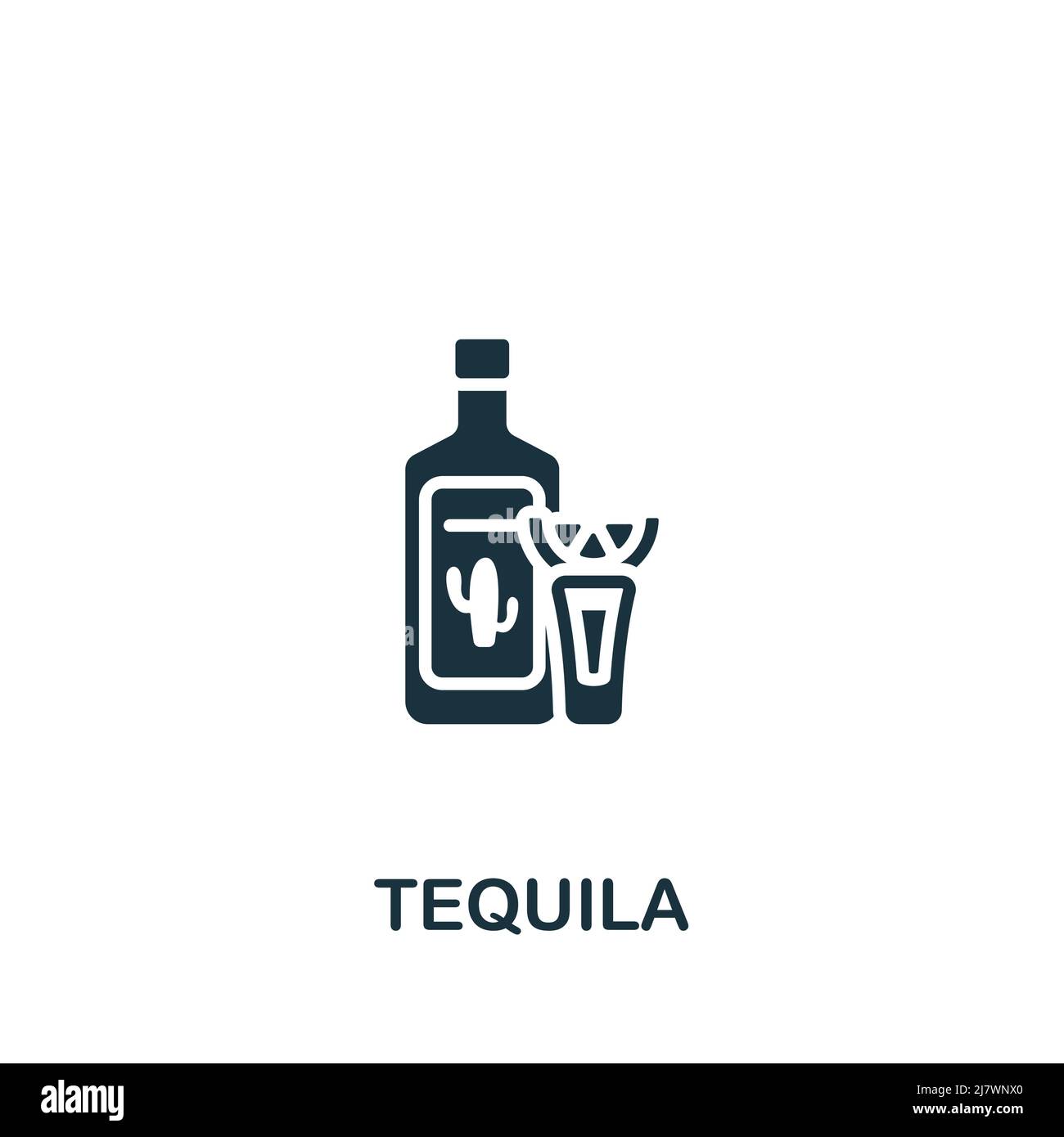 Tequila icon. Monochrome simple Drinks icon for templates, web design ...