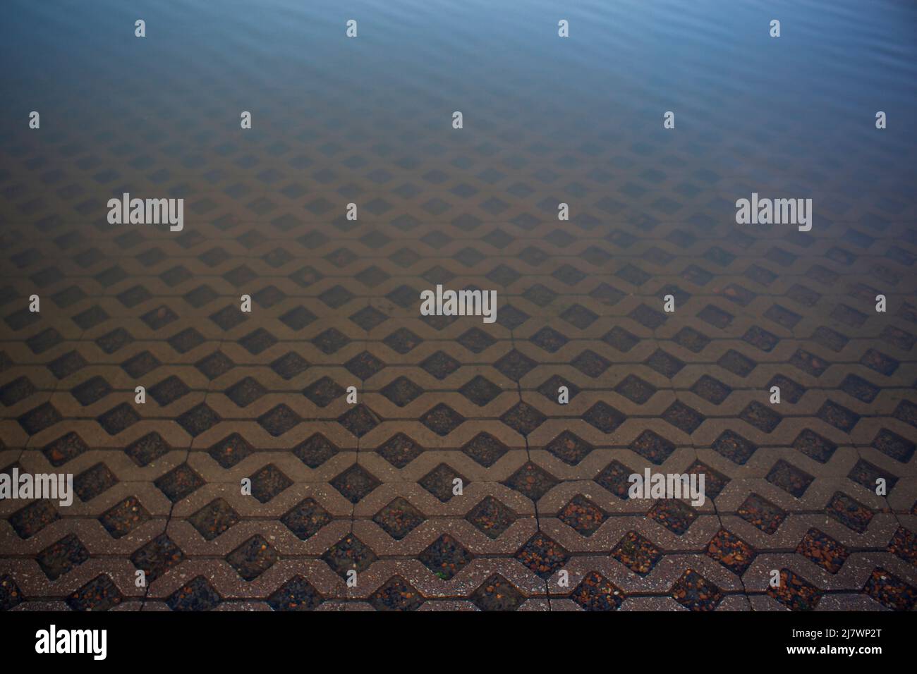 Square stone tile texture underwater Stock Photo - Alamy