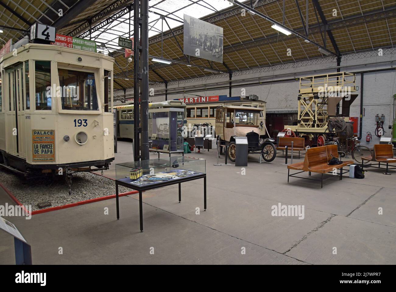 Vintage trams and buses on display at the Wallonia Public Transport ...
