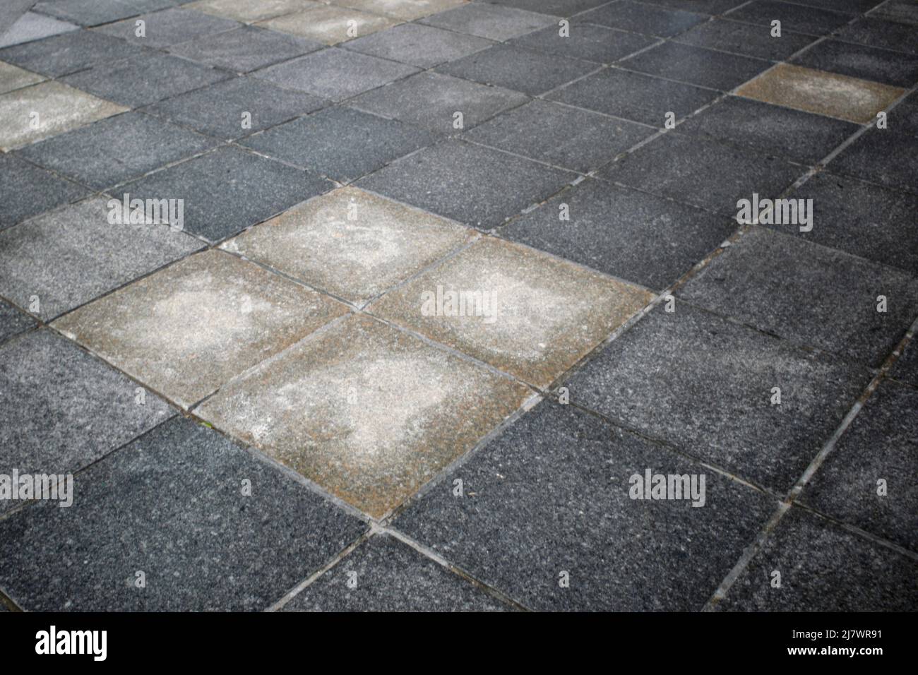Sidewalk square tiles Stock Photo - Alamy