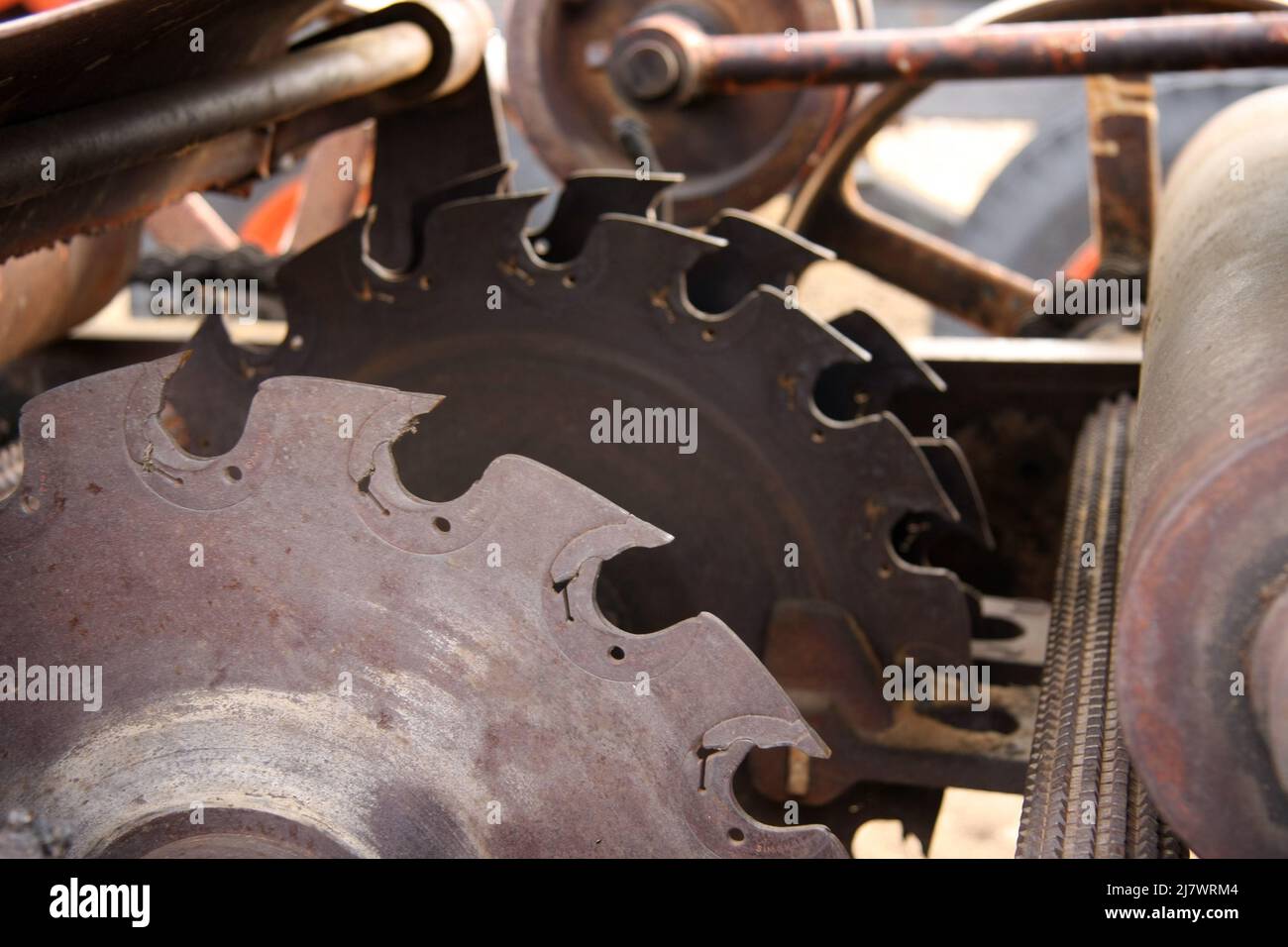 Rusty old steel industrial machinery Stock Photo - Alamy