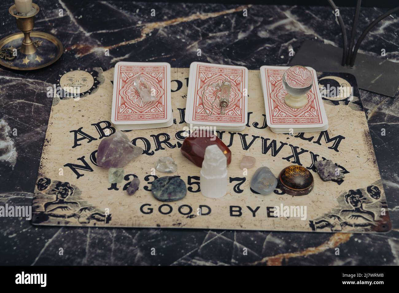 Seance of spiritualism and black magic. Prediction of the future Stock ...