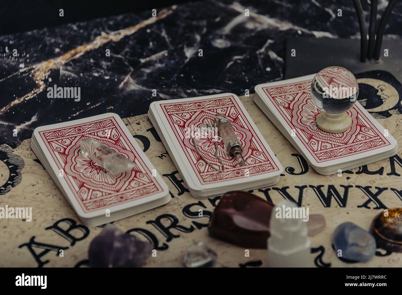 Seance of spiritualism and black magic. Prediction of the future Stock ...