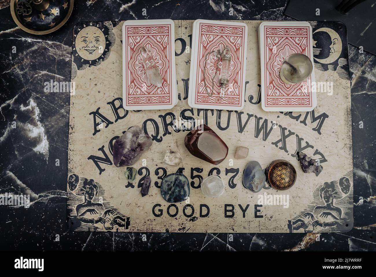 Seance of spiritualism and black magic. Prediction of the future Stock ...