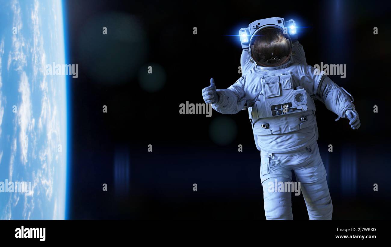Space Astronauts Thumbs Up