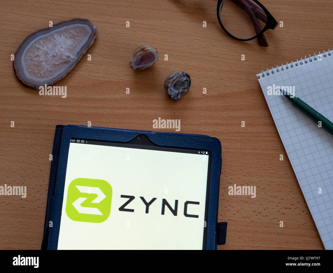 In this photo illustration Zync Render owned by Alphabet Inc. logo seen ...