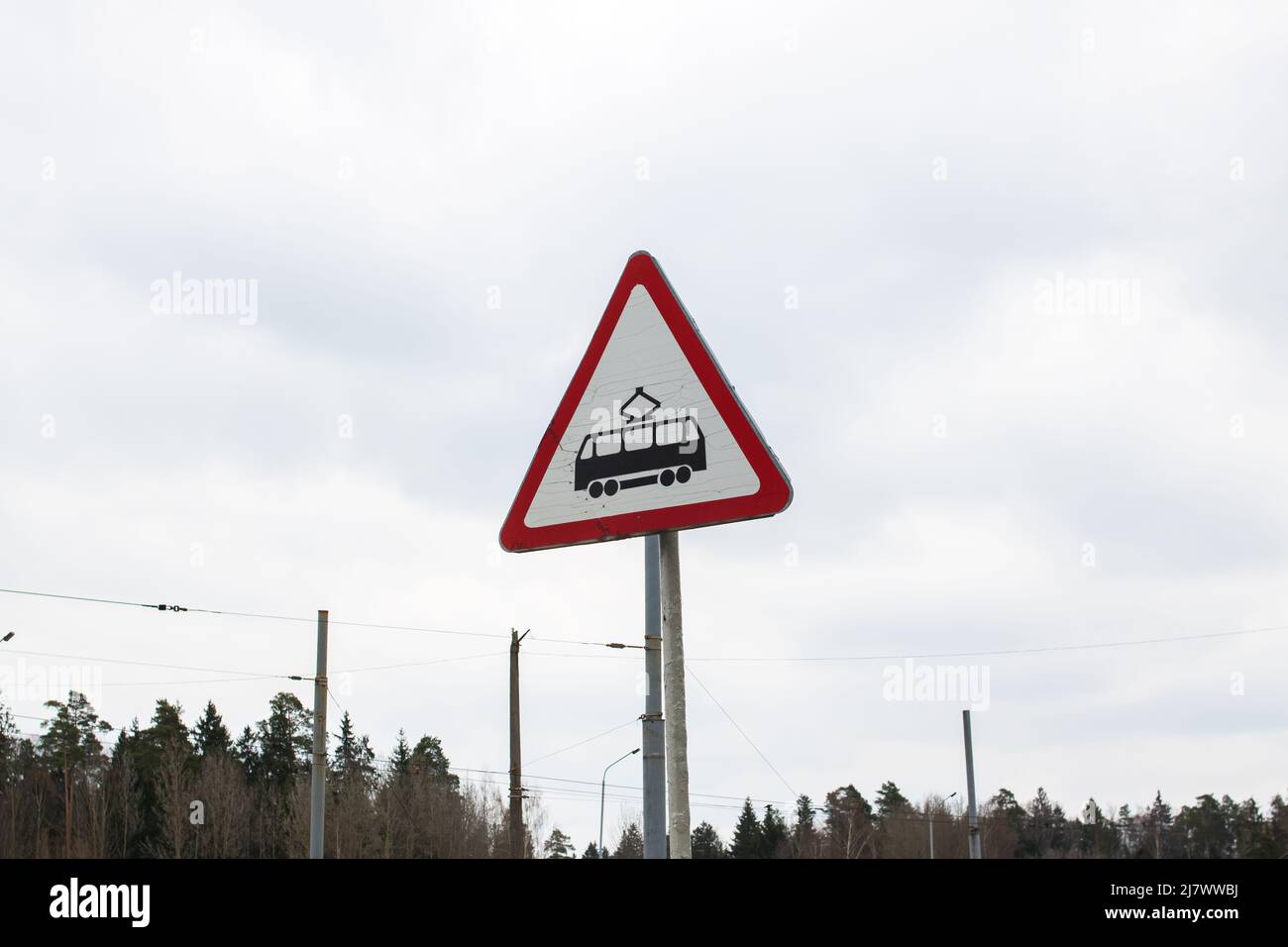 Caution tram hi-res stock photography and images - Alamy
