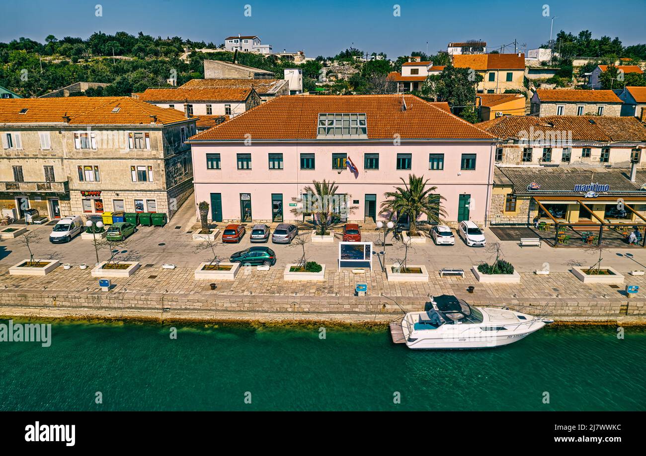 Sali old town port aerial view at Dugi Otok Croatia Stock Photo - Alamy