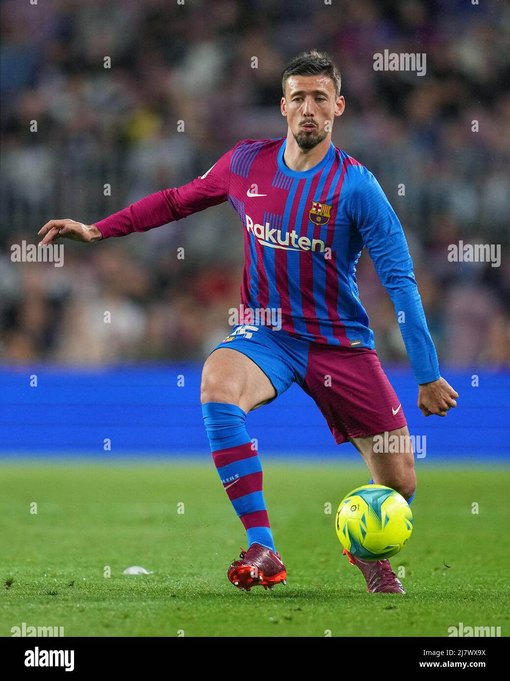 Clement Lenglet of FC Barcelona controls the ball during the La Liga ...