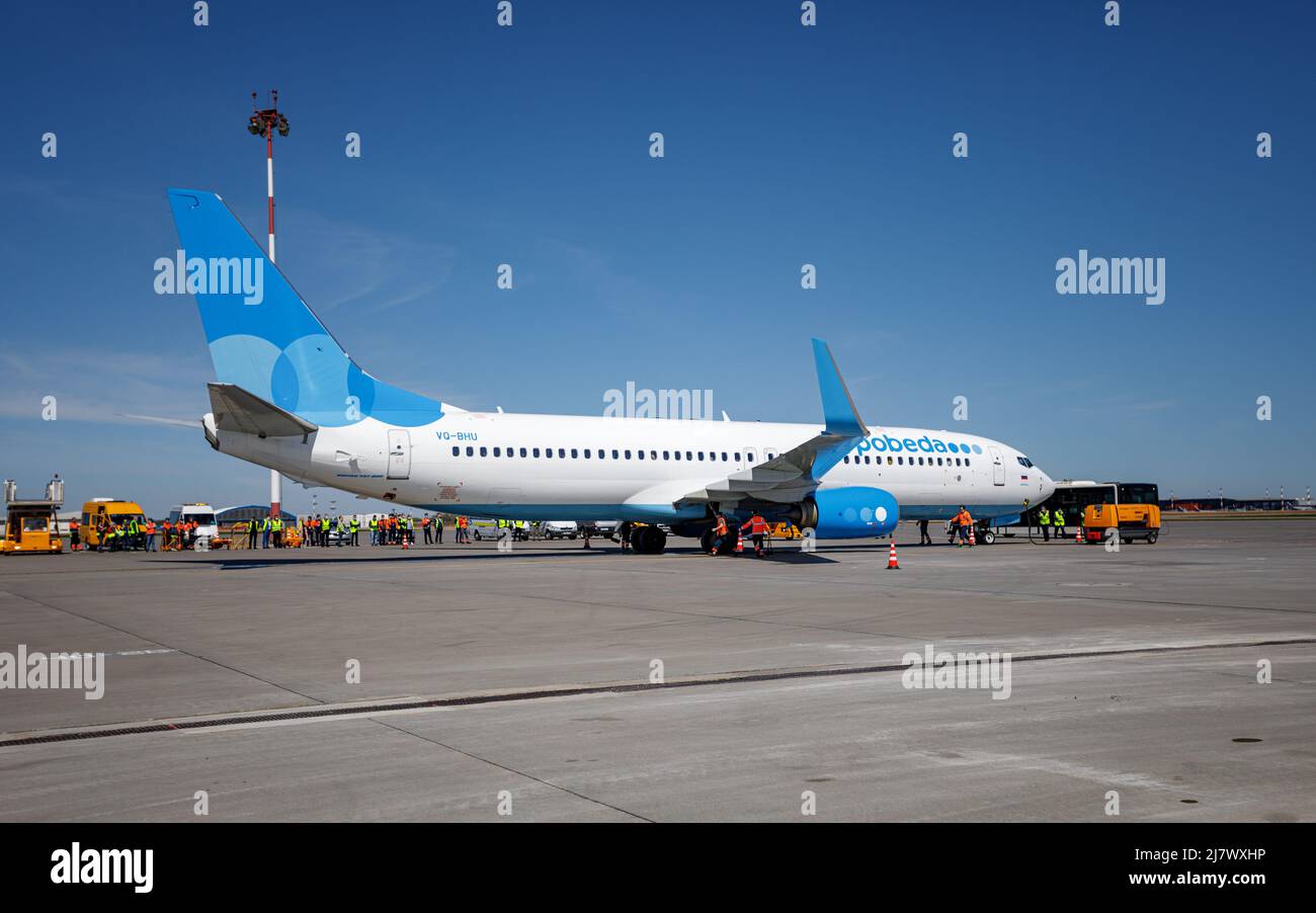11.05.2021 Russia, Moscow. Sheremetyevo Airport. Presentation of ...