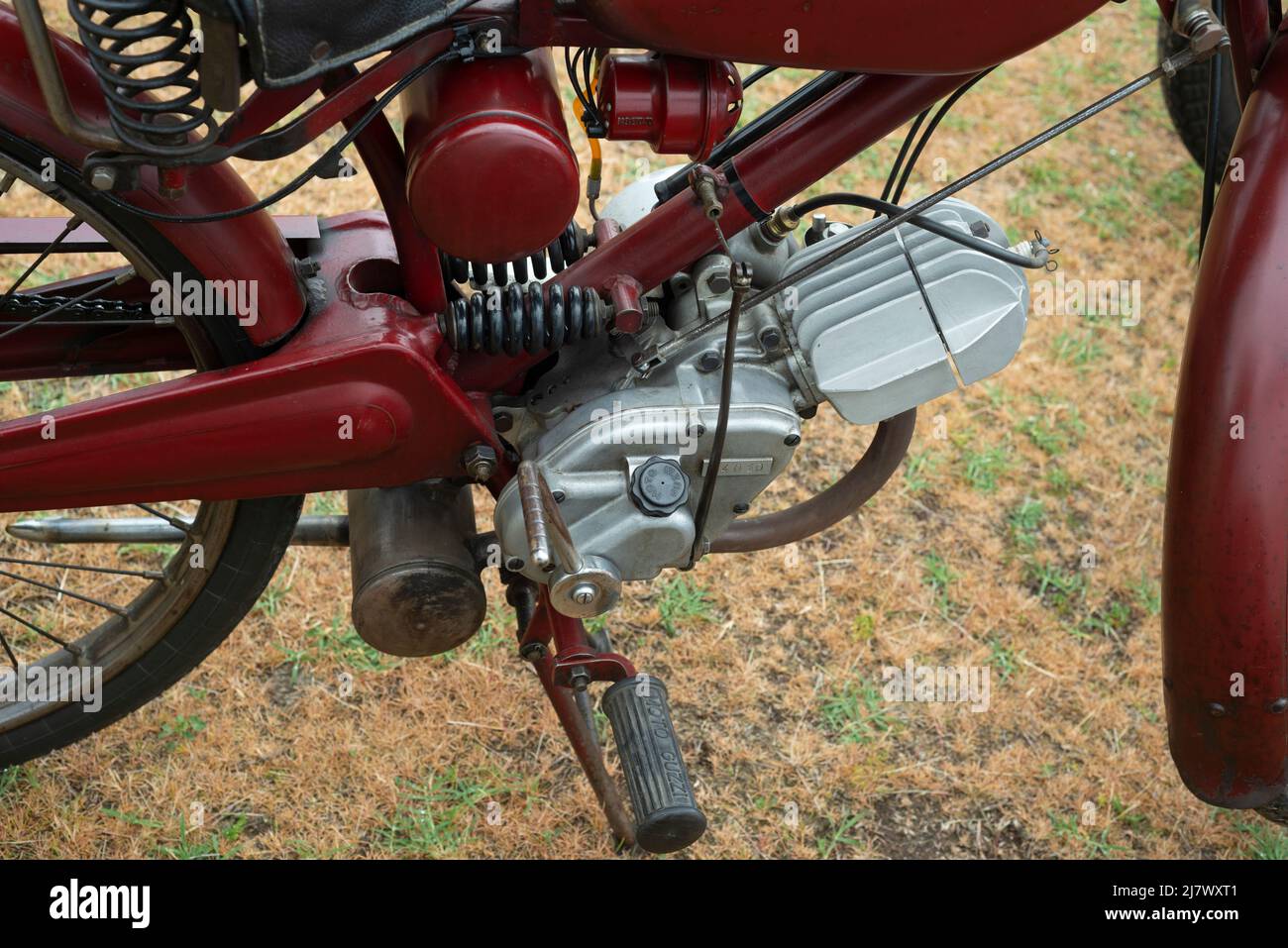 Historic Moto Guzzi 65 B Called Guzzino Motorcycle, 65 cc Stock Photo ...