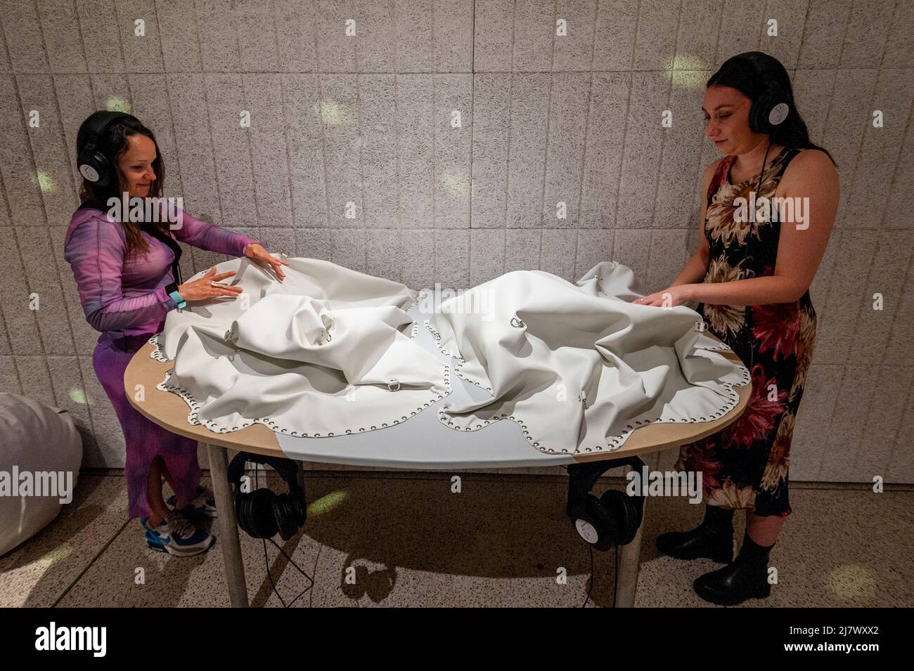 London, UK. 11 May 2022. Staff members experience "Meridians Meet ...