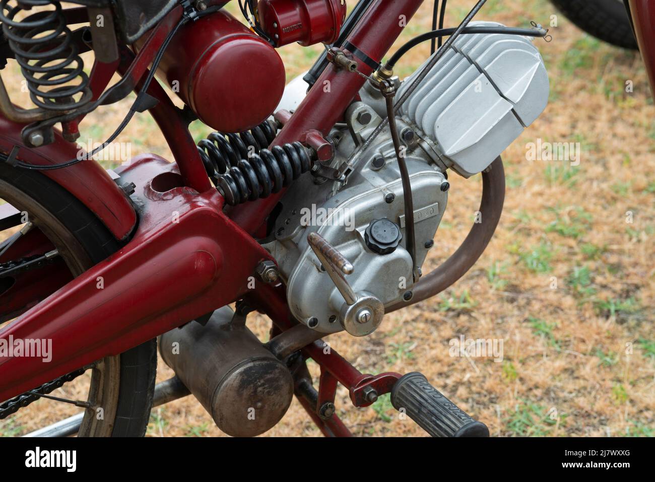 Historic Moto Guzzi 65 B Called Guzzino Motorcycle, 65 cc Stock Photo ...