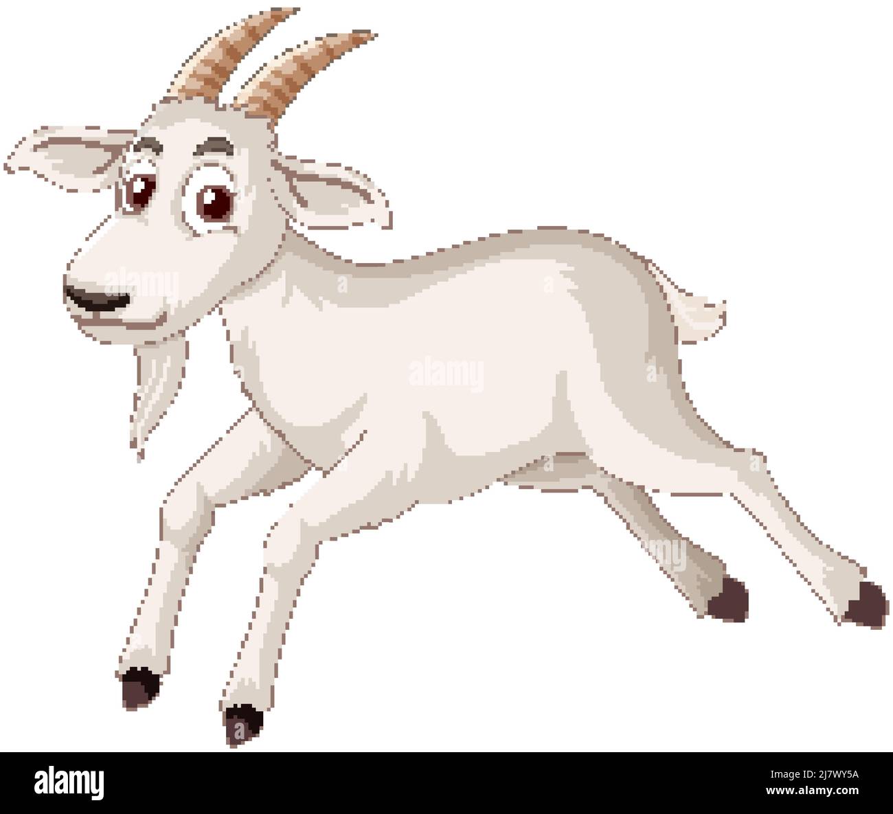 A white goat cartoon character illustration Stock Vector Image & Art ...