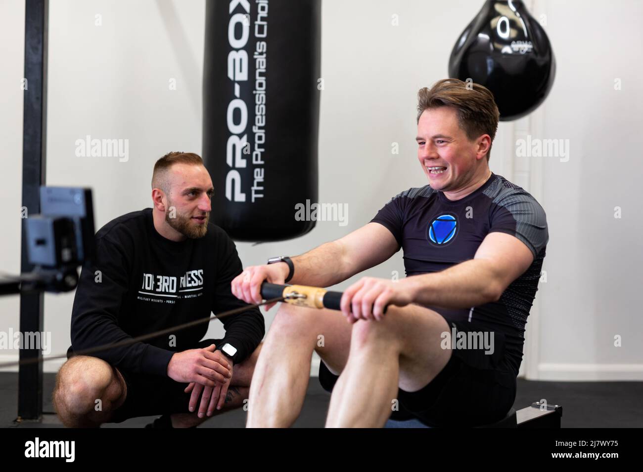 Ipswich Suffolk UK April 03 2022: A fit and healthy young man having a ...