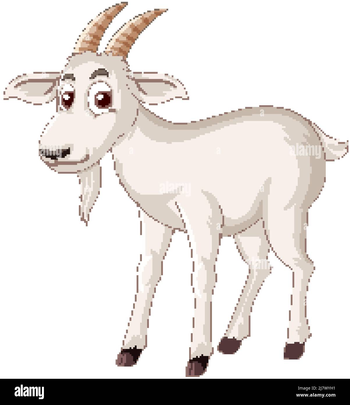 A white goat cartoon character illustration Stock Vector Image & Art ...