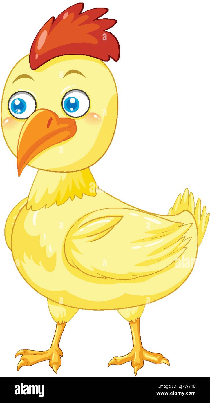 Yellow chicken in cartoon design illustration Stock Vector Image & Art ...