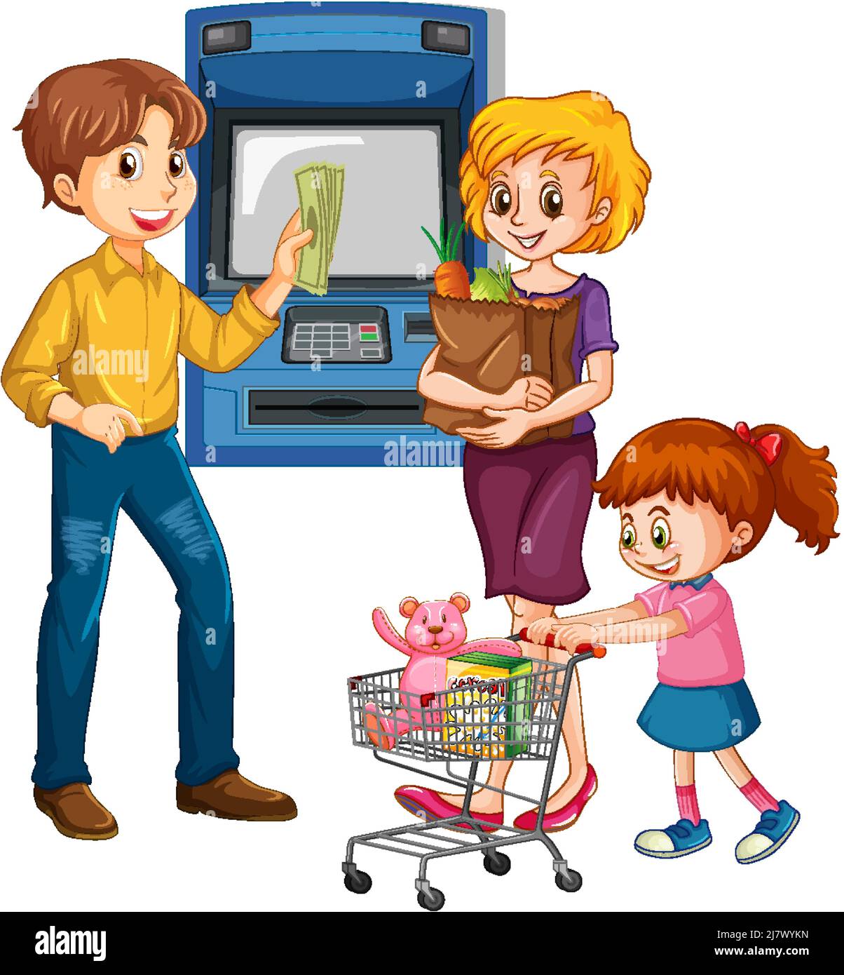 People drawing money from atm Cut Out Stock Images & Pictures - Alamy