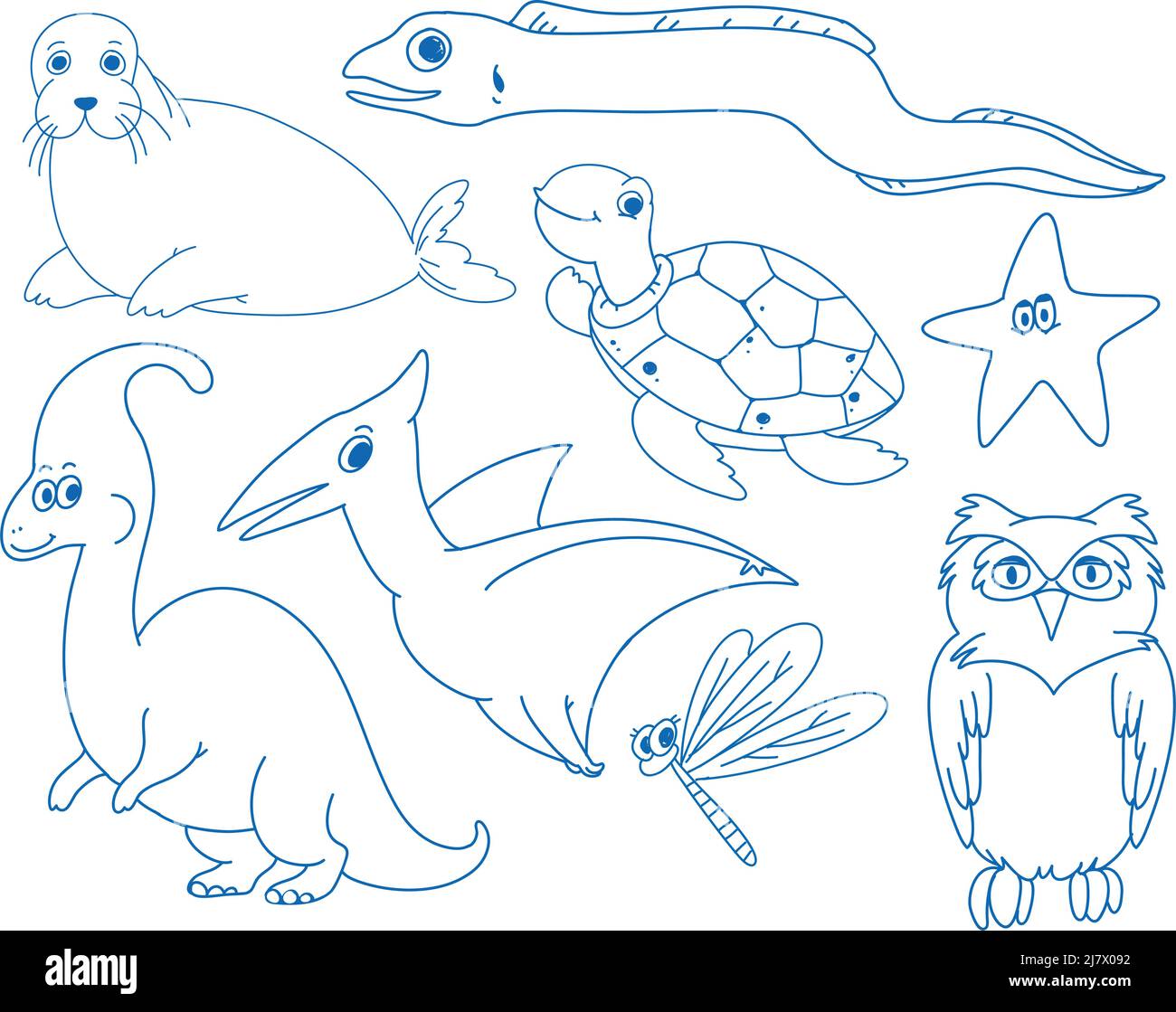 Set of simple children hand drawing objects illustration Stock Vector ...