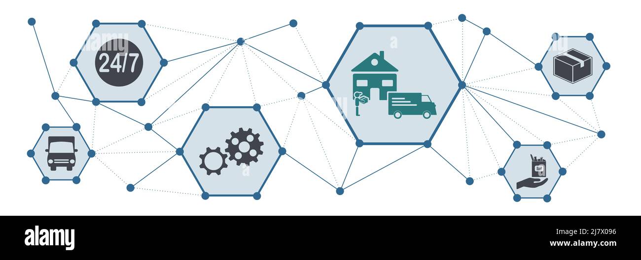 Parcel delivery network Cut Out Stock Images & Pictures - Alamy