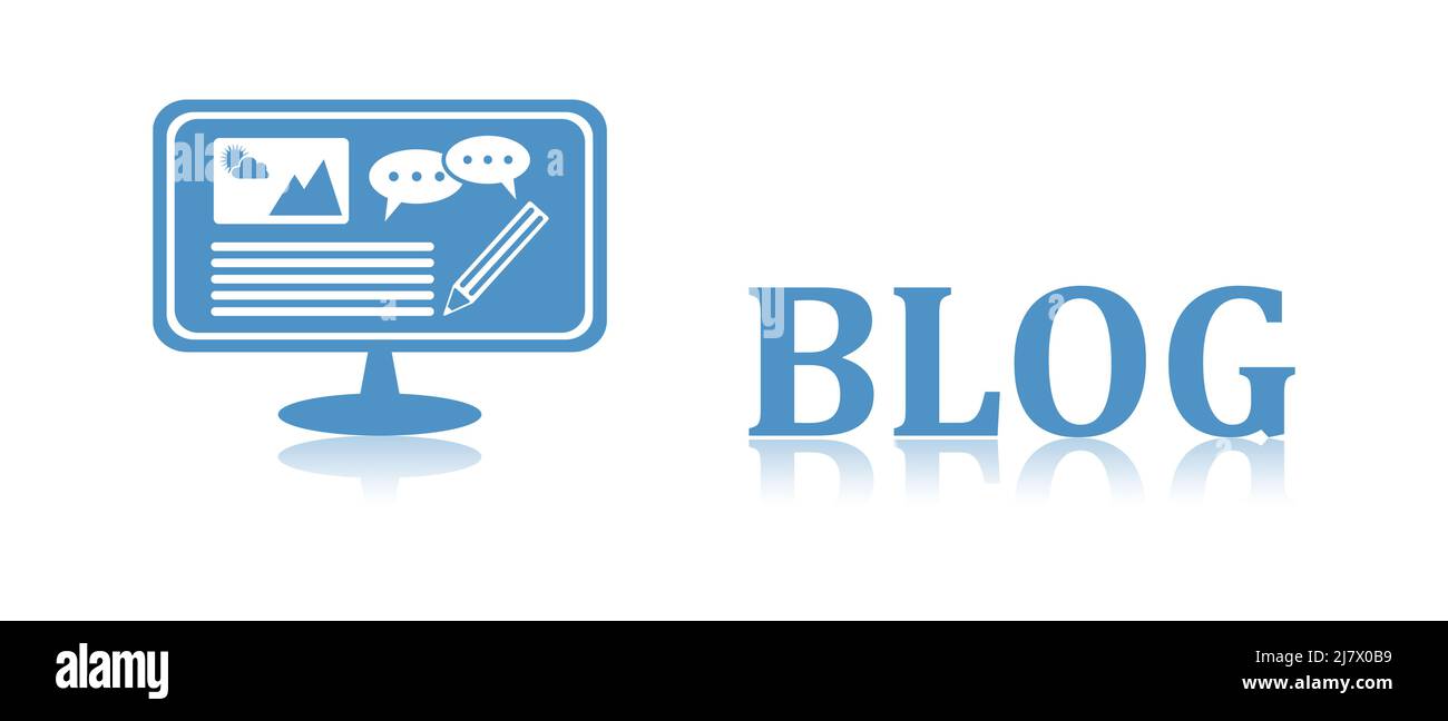 Illustration of a blog concept Stock Photo - Alamy
