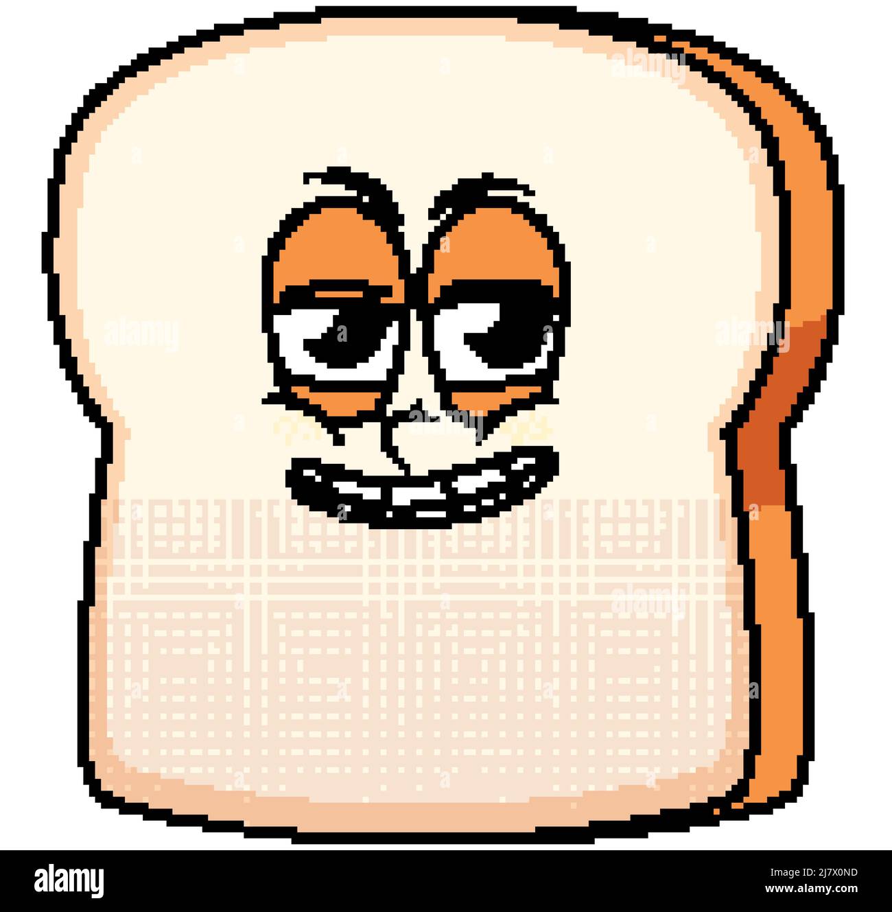 A bread cartoon character on white background illustration Stock Vector ...