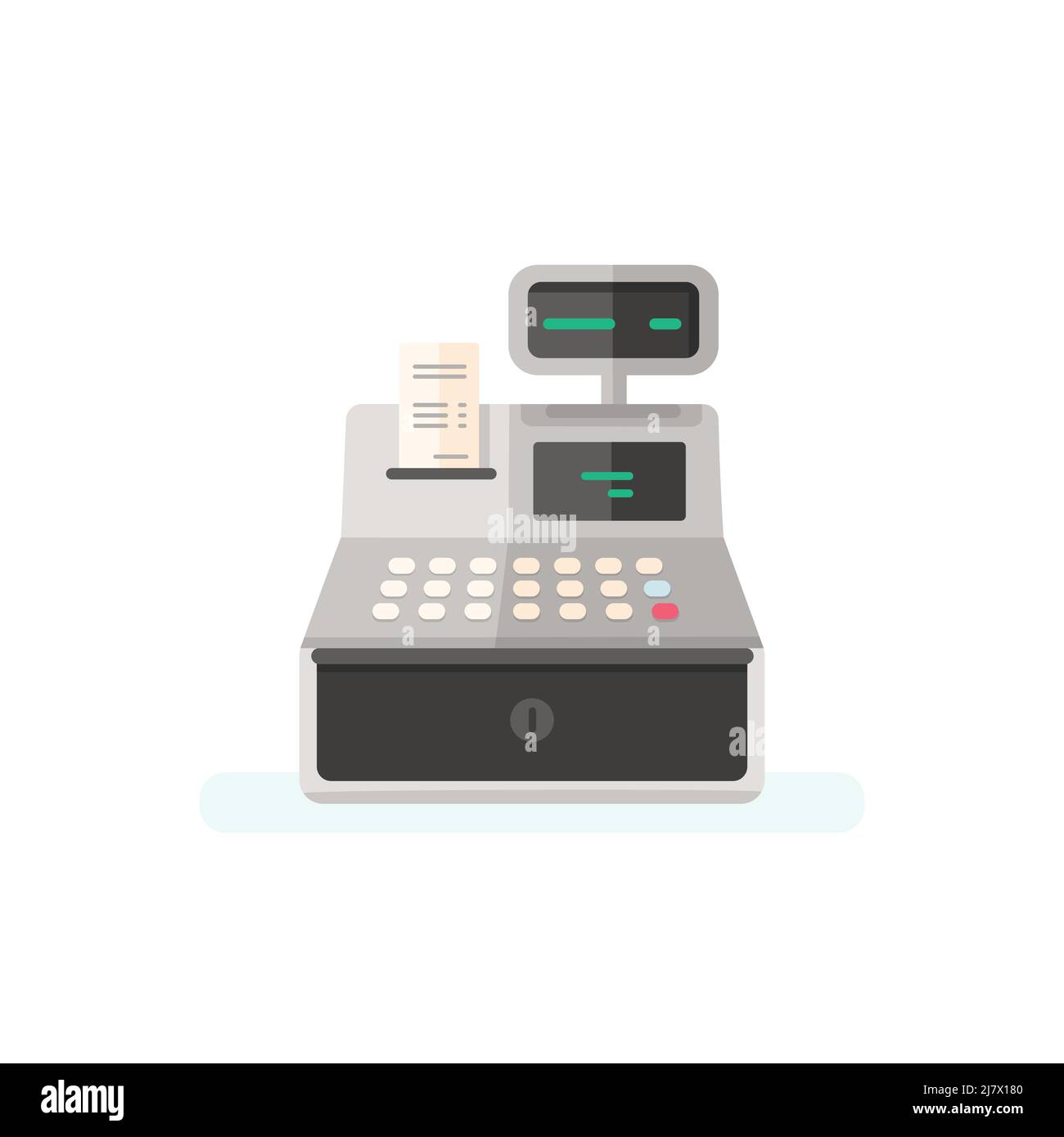 Cash register icon. Store counter machine. Vector illustration Stock ...