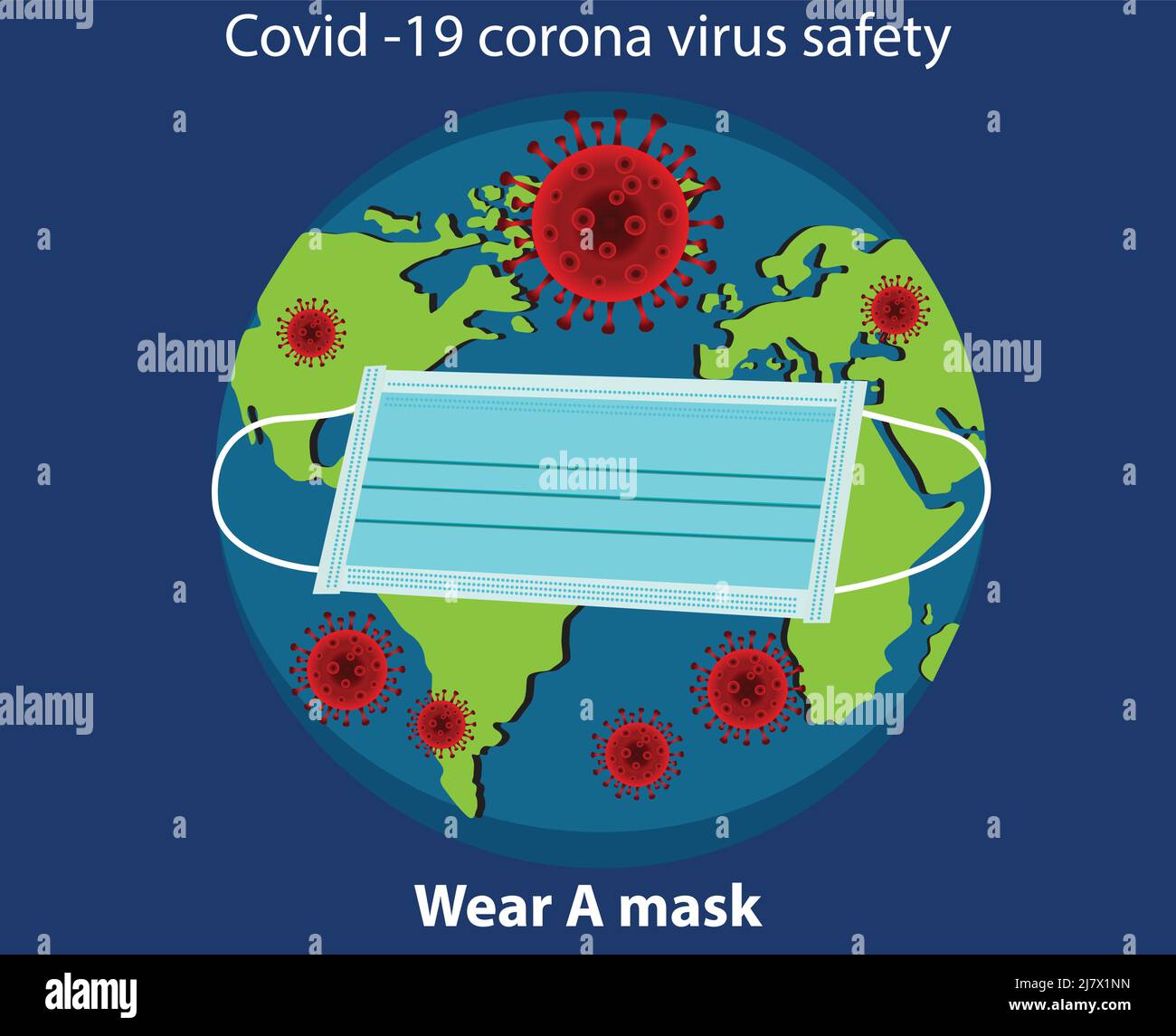 Surgical mask globe Stock Vector Images - Alamy