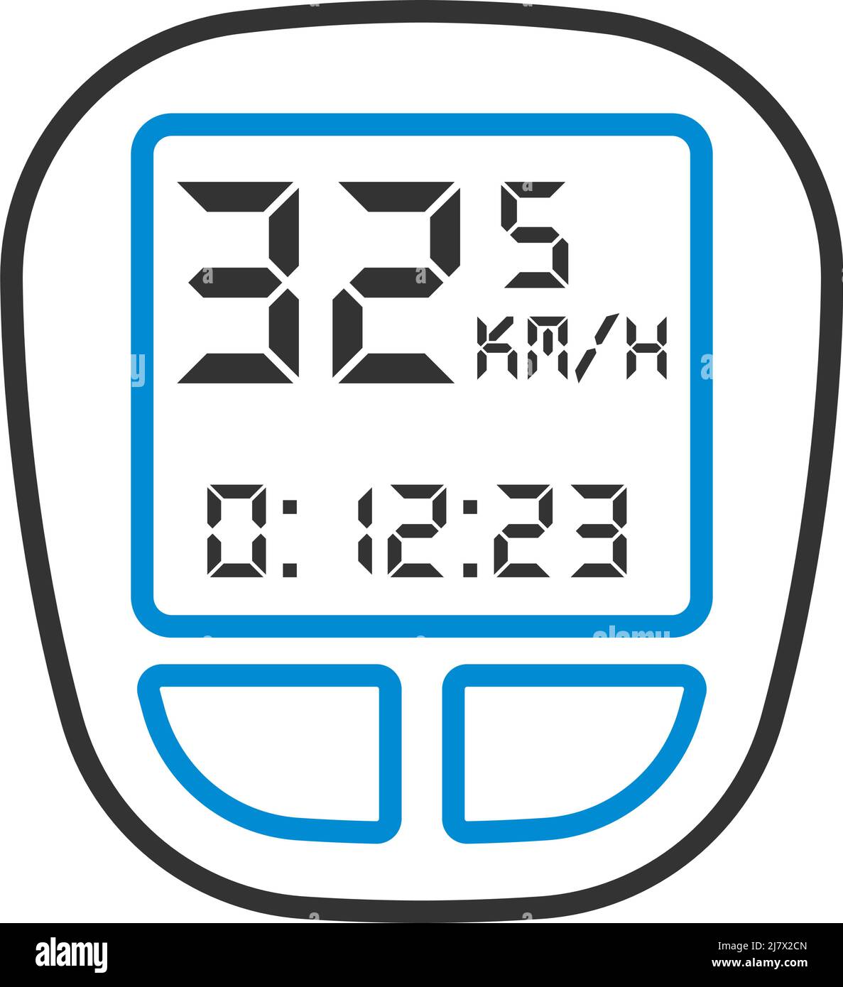 Bike Computer Icon. Editable Bold Outline With Color Fill Design ...