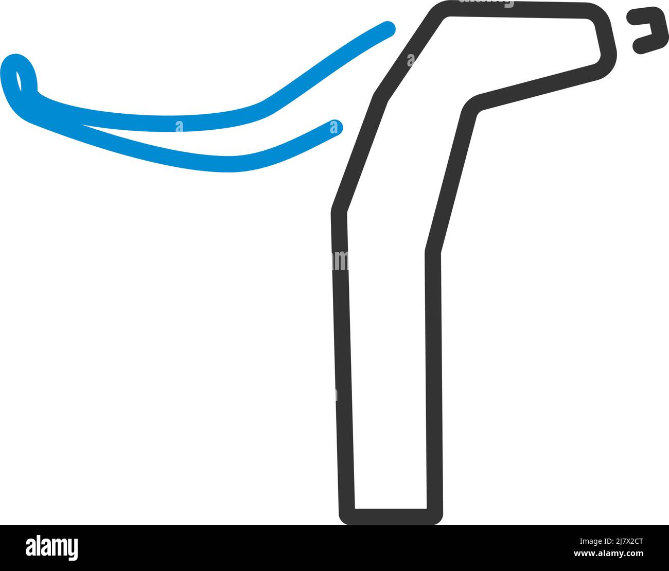Bike HandleBar Brake Icon. Editable Bold Outline With Color Fill Design ...