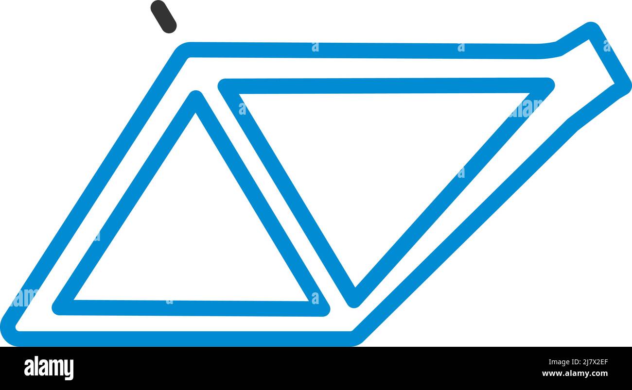 Bike Frame Icon. Editable Bold Outline With Color Fill Design. Vector ...