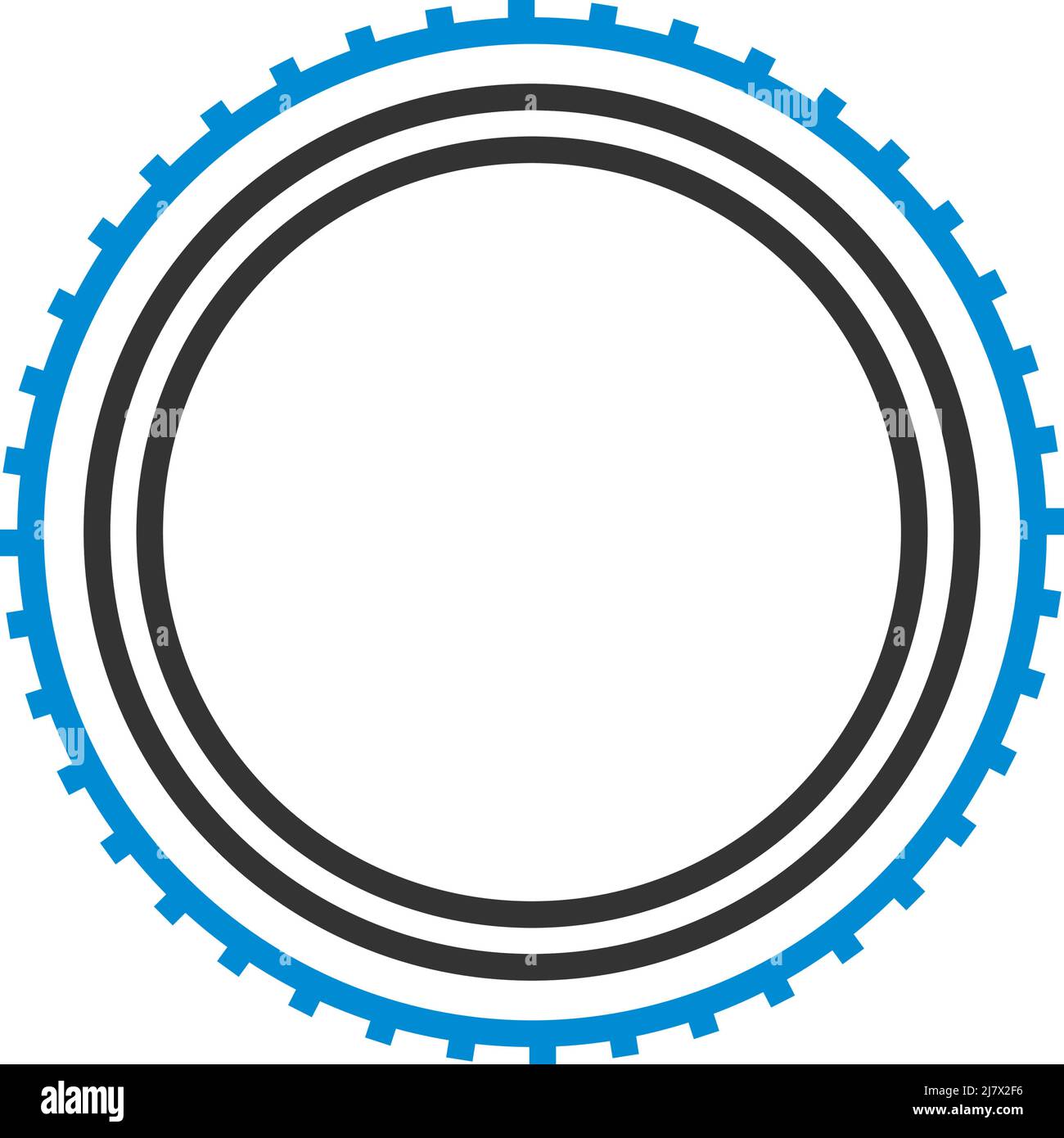Bike Tyre Icon. Editable Bold Outline With Color Fill Design. Vector ...