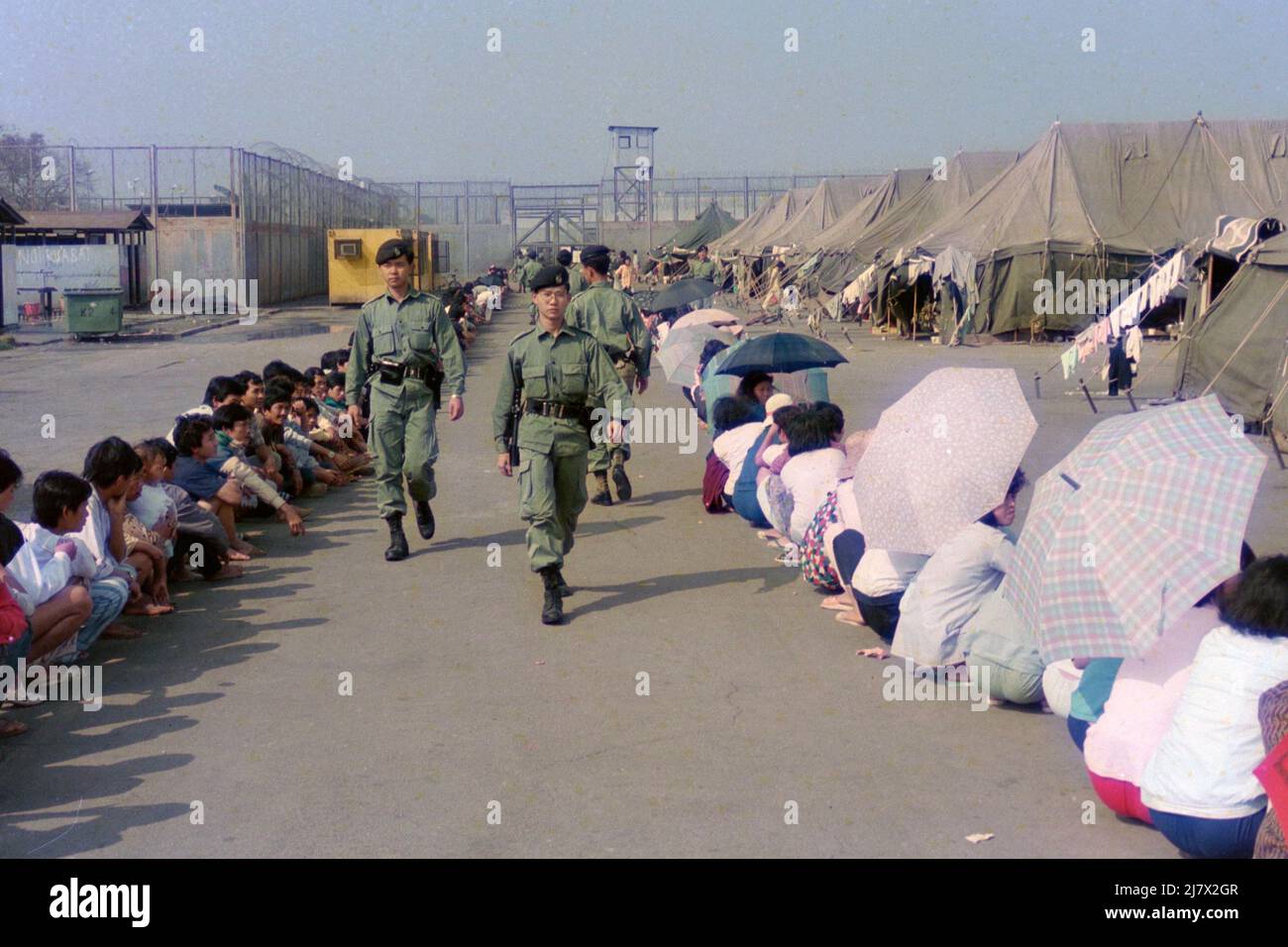Shek Kong Vietnamese Detention Centre, erected in a matter of weeks on ...