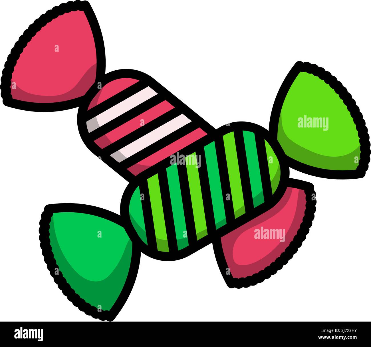 Candy Icon. Editable Bold Outline With Color Fill Design. Vector ...