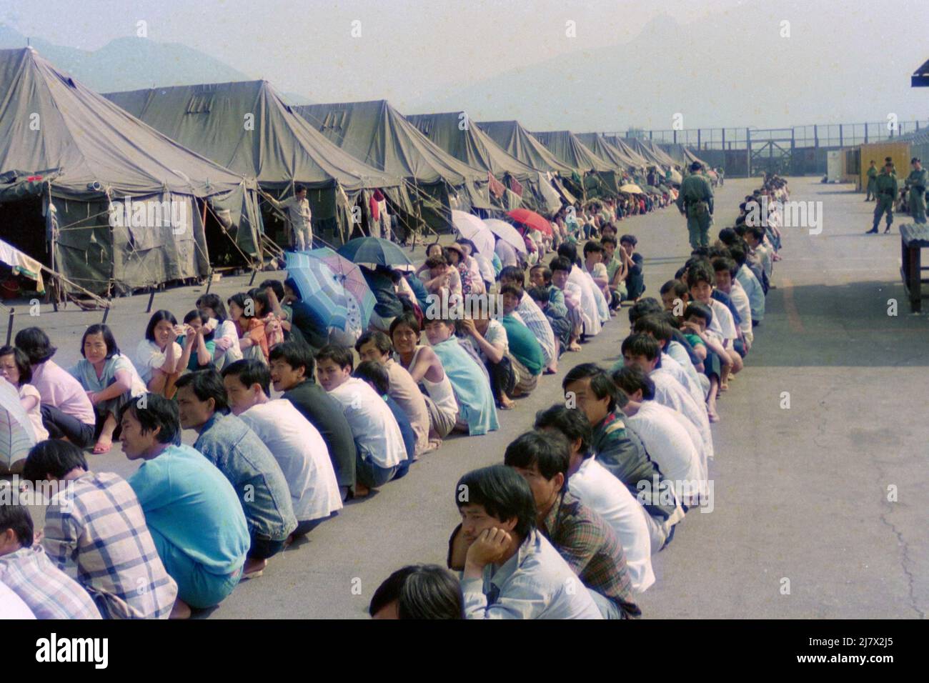 Shek Kong Vietnamese Detention Centre, erected in a matter of weeks on ...