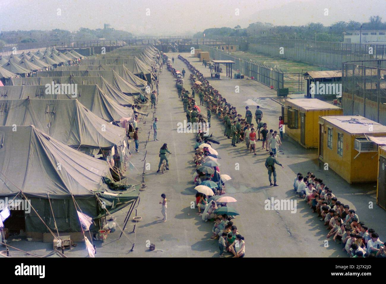 Shek Kong Vietnamese Detention Centre, erected in a matter of weeks on ...