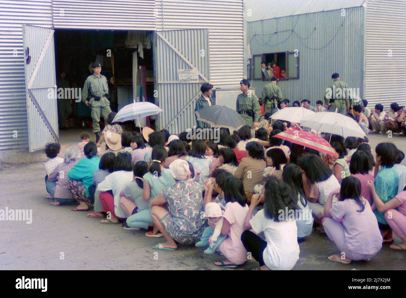 Shek Kong Vietnamese Detention Centre, erected in a matter of weeks on ...