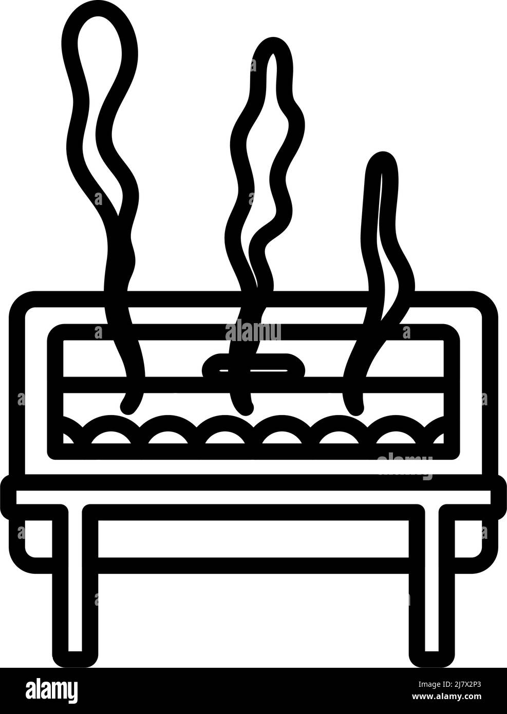 Chafing Dish Icon Bold Outline Design With Editable Stroke Width Vector Illustration Stock