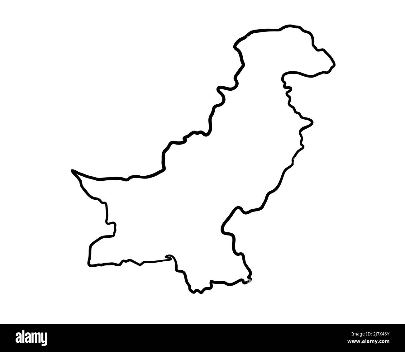 Pakistan country map Black and White Stock Photos & Images - Alamy