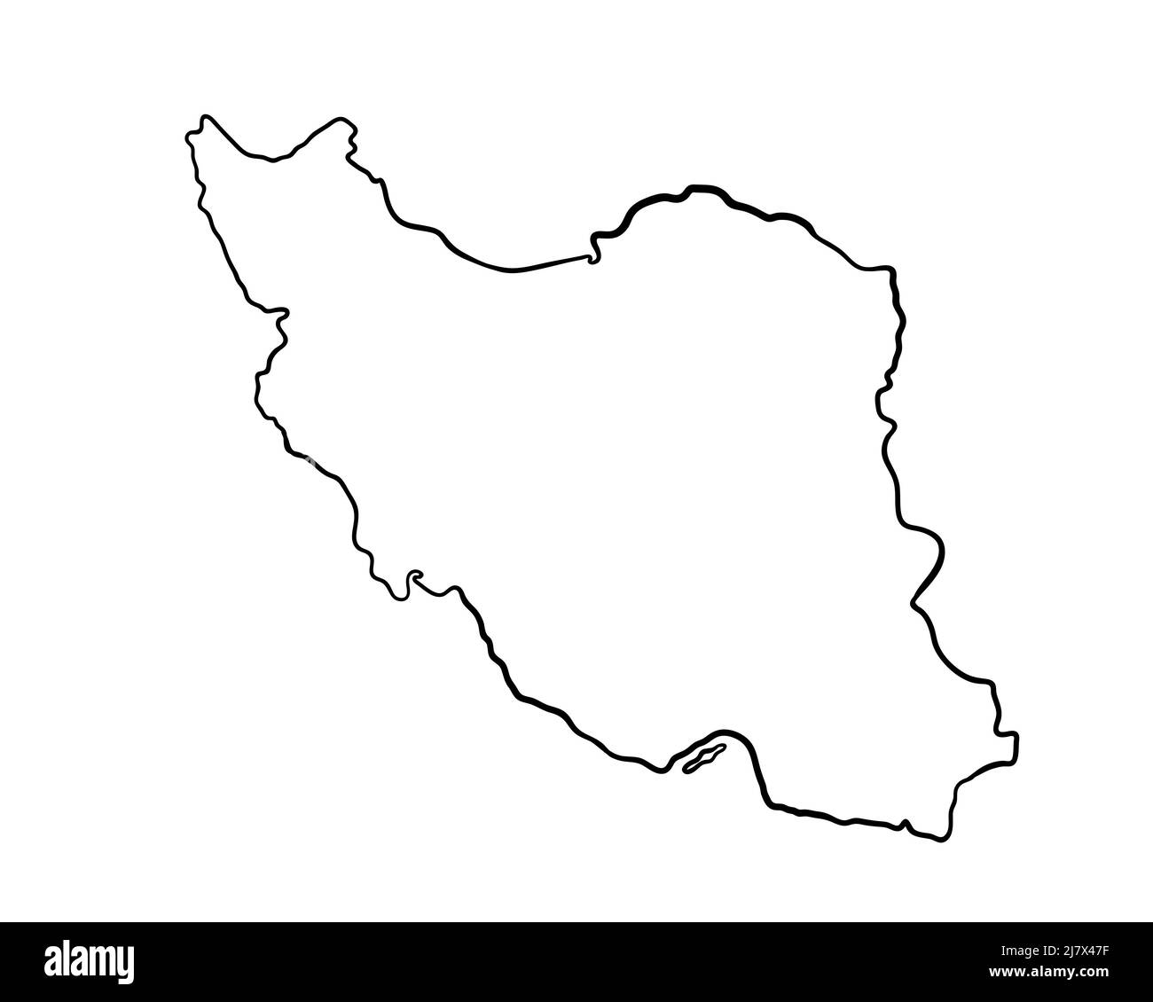 Iran country map Black and White Stock Photos & Images - Alamy